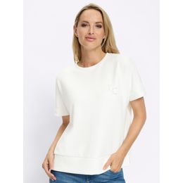 Heine Damen Sweatshirtecru, Gr. 38, unifarben, 50% Modal, 44% Polyester, 6% Elasthan, Sweatshirts