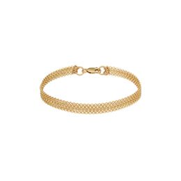 Elli Damen Armband "Breit Glieder Basic Silber 925", 18cm, ohne Stein, Silber 925 (Sterlingsilber)gold, Silber 925 (Sterlingsilber), Armb&auml;nder
