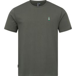 Ragwear Herren T-Shirt "Samms C Gots YOUMODO", gr&uuml;n, Basic, Gr. 4XL, Material: 100% Baumwolle, Shirts, Kurz&auml;rmliges Shirt mit Flaschen-Stickerei