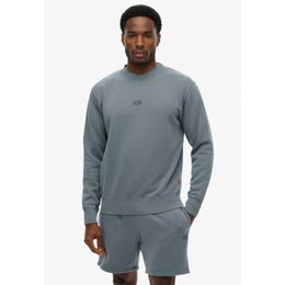 Superdry Herren Sweatshirt "MICRO LOGO CREW", grau, Gr. L, unifarben, angeraute Sweatware, Obermaterial: 80% Baumwolle, 20% Polyester, Sweatshirts,