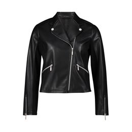 Jackenblazer Betty Barclay "Damen mit Rei&szlig;verschluss", Damen, Gr. 38, schwarz, Obermaterial: 100% Polyurethan, 100% Polyester. Besatz: 96% Polyester, 4% Elasthan, sehr schmal normal, Blazer