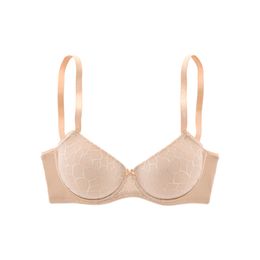 Lascana Damen Schalen-BH "Chiara", Gr. 100, braun, Spitze, Obermaterial: 85% Polyamid (TACTEL), 15% Elasthan (LYCRA), BHs, mit graphischem