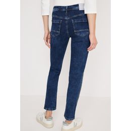 Cecil Damen Slim-fit-Jeans "Style Vicky"mid blau used wash, Gr. 33, unifarben, Denim/Jeans, Obermaterial: 89% Baumwolle, 8% Polyester, 3% Elasthan.