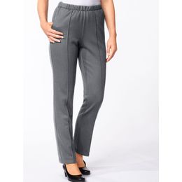 Classic Basics Damen Jerseyhose, grau, Gr. 215, unifarben, 100% Polyester, Hosen