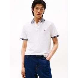 Tommy Hilfiger Herren Poloshirt "LINEN PIQUE REGULAR", wei&szlig;, Gr. XXL, Jersey, Obermaterial: 75% Baumwolle, 25% Leinen, Shirts