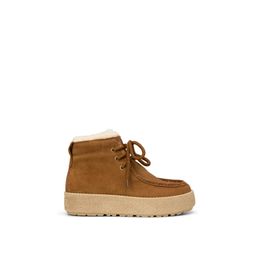 Marc O'Polo MARC O'POLO Damen Stiefelette "mit flauschigem Warmfutter", Gr. 40, braun, Obermaterial: 100% Leder (Rind), unifarben, Schuhe
