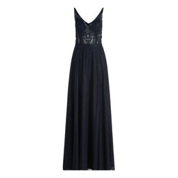Vera Mont Damen Abendkleid "Damen im Glitzer-Look", blau, Gr. 40, Mesh, Obermaterial: 100% Polyester. Besatz: 100% Polyamid. Futter: 100% Polyester,