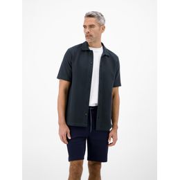 Lerros Herren Poloshirt "Poloshirt mit durchgehender Knopfleiste, unifarben", blau, Gr. XXL, 85% Baumwolle, 12% Polyester, 3% Elasthan, Shirts