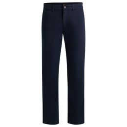 BOSS Orange Herren Chinohose "Regular", blau, Gr. 32, Web, Obermaterial: 97% Baumwolle, 3% Elasthan, Hosen, in gerader From