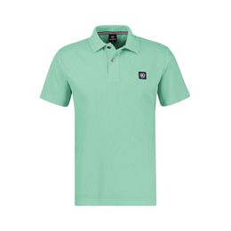 Lerros Herren Poloshirt, gr&uuml;n, Gr. XL, unifarben, Single Jersey, Obermaterial: 100% Baumwolle, Shirts, Kurzarm mit Logo-Badge