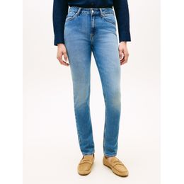 Tommy Hilfiger Damen Slim-fit-Jeans "DNM FINN SLIM RW"finn, Gr. 34, unifarben, Denim/Jeans, Obermaterial: 99% Baumwolle, 1% Elasthan, Jeans, Mid Rise