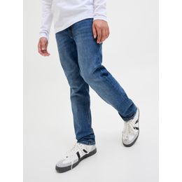 Jack & Jones Jungen Slim-fit-Jeans "JJIGLENN JJORIGINAL SQ 902 NOOS JNR", blau, Gr. 164, JACK & JONES JUNIOR, Abriebeffekte, Denim/Jeans, Obermaterial: 76%