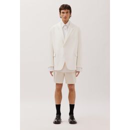 Herren Sakko, wei&szlig;, Gr. L, STUDIO SEIDENSTICKER, unifarben, 100% Polyester, Sakkos, 1/1 Uni