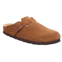 Rohde Damen Clog "Alba", Gr. 35, braun, Veloursleder, Schuhe, Leder Mules, Hausschuh mit leichter Laufsohle in Weite G (weit)