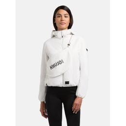 Khujo Outdoorjacke "Shelly2"sanftes wei&szlig;, Gr. L, Jacken, packbare Damen &Uuml;bergangsjacke mit Tasche
