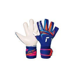 Reusch Damen Torwarthandschuhe "Attrakt Gold X Evolution", blau, Gr. 7,5, 49% Latex, 37% Polyester, 6% Lederimitat, 5% Polyamid, Handschuhe, mit