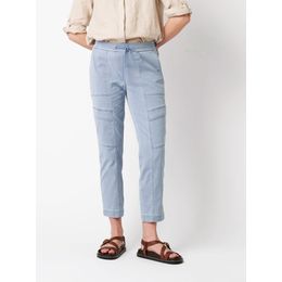 Toni Damen Cargohose "Sue CA"blau bleached, Gr. 38, Web, Obermaterial: 77% Baumwolle, 20% Polyamid, 3% Elasthan, Hosen