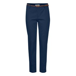 oxmo Damen Stoffhose "Stoffhose OXDaisy", blau, Gr. 44, Obermaterial: 98% Baumwolle CO. 2% Elasthan EL., Hosen