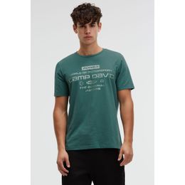 Rundhalsshirt CAMP DAVID, Jungen, Gr. M, petrol gr&uuml;n, Single Jersey, Material: 95% Baumwolle, 5% Elasthan, bedruckt, regular fit normal, Rundhals, eingesetzt gerader Abschluss, Shirts Rundhalsshirt, mit Baumwolle