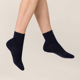 Kunert Damen Socken "FRESH UP", Gr. 35marine, Baumwollmischung, Socken, Frische-Effekt, druckfreier Komfortbund mit Rollrand