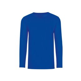 TRIGEMA Damen Longsleeve "TRIGEMA Langarmshirt", blau, Basic, Gr. XS, Feinstrick, 95% Baumwolle, 5% Elastan, Shirts