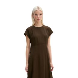 Marc O'Polo MARC O'POLO Damen Midikleid "aus bedrucktem Viskose-Mix"burnt coffee, Gr. 32, bedruckt, Obermaterial: 83% Viskose, 17% Polyamid, Kleider