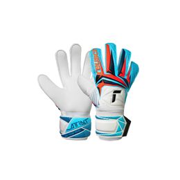 Reusch Damen Torwarthandschuhe "Attrakt Solid"wei&szlig;, hellblau, Gr. 8, 29% Polyester, 5% Lederimitat, 1% Baumwolle, Handschuhe, mit hochelastischem,
