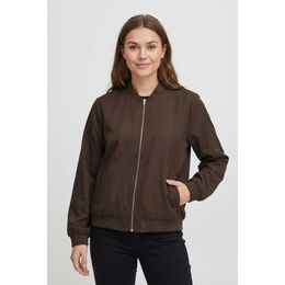 Vila Damen Blouson "VIPAPAYA L/S BOMBER JACKET - NOOS"coffee bean, Gr. 34, unifarben, Web, Obermaterial: 100% Polyester, Jacken, Kunstfaser