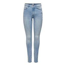 Only Damen Skinny-fit-Jeans "ONLPAOLA &ndash; Extra-eng geschnittene Jeans mit figurformender Silhouette", blau, Gr. S, unifarben, Denim/Jeans,