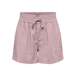 Only Damen Shorts "ONLARIS LIFE PULL UP SHORTS WVN CC"burnished lila, Gr. L, unifarben, Web, Obermaterial: 93% Viskose, 7% Polyester, Hosen, mit