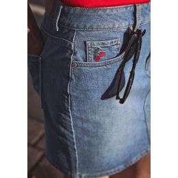 Damen Jeansrock, blau, Gr. 32, STREET ONE STUDIO, unifarben, Jeans, 98% Baumwolle, 2% Elasthan, R&ouml;cke, aus Baumwolle mit Stretchanteil