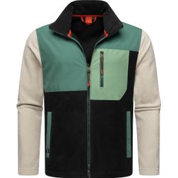 Ragwear Herren Fleecejacke "Flettcher", gr&uuml;n, Gr. XXXL, Pl&uuml;sch, Material: 100% Polyester, Jacken, Herren Basic Pl&uuml;schjacke