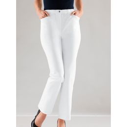 Casual Looks Damen Schlupfjeans, wei&szlig;, Gr. 44, unifarben, 96% Baumwolle, 4% Elasthan, Jeans