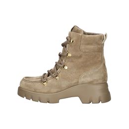 Paul Green Damen Schn&uuml;rstiefelette "Paul Green Stiefelette Veloursleder", Gr. 38beige, Veloursleder, Schuhe