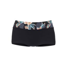Venice Beach Damen Bikini-Hotpants "Lori", schwarz, Gr. 44, bedruckt, floral, Recycling-Polyamid, Badehosen, bedruckt, mit Blumendesign, aus