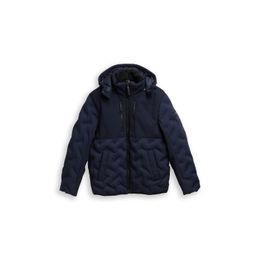 Tom Tailor Herren Steppjacke, blau, Gr. M, Strukturmuster, unifarben, Steppware, Obermaterial: 100% Polyester. Futter: 100% Polyester, Jacken, mit