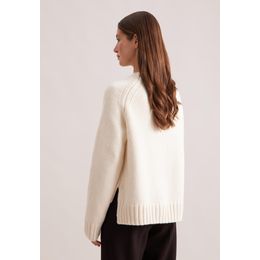 Seidensticker Damen Strickpulloverbeige, Gr. L, unifarben, 80% Wolle, 15% Polyamid, 5% Kaschmir, Pullover, 1/1 Rundhals Uni