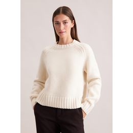 Seidensticker Damen Strickpulloverbeige, Gr. XL, unifarben, 80% Wolle, 15% Polyamid, 5% Kaschmir, Pullover, 1/1 Rundhals Uni