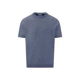 Fynch-Hatton Herren Rundhalspulloverhorizon, Gr. M, unifarben, Web, Obermaterial: 88% Baumwolle, 12% Leinen, Pullover, mit Logo Stickerei