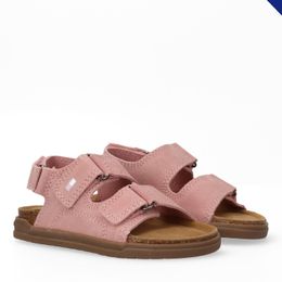Tommy Hilfiger Damen Sandale, Gr. 38rosa, Leder, Schuhe, Barfu&szlig;schuh, Sommerschuh mit praktischen Klettverschl&uuml;ssen