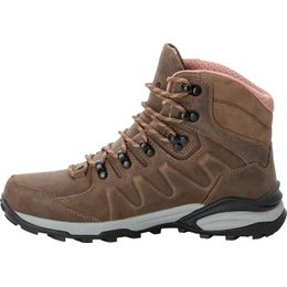 Jack Wolfskin Damen Trekkingschuh "REFUGIO PRIME TEXAPORE MID W", Gr. 6, braun, Obermaterial: Leder. Obermaterial 2: Synthetik. Futter: Polyester,