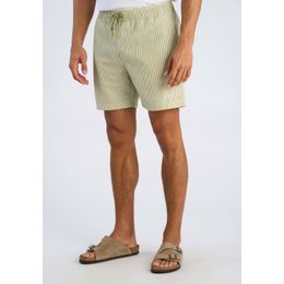 LINDBERGH Herren Badehose "Bademode Loose Fit"gr&uuml;n, Gr. L, gestreift, Obermaterial: 55% Polyester, 29% Elastomultiester, 16% Baumwolle, Badehosen