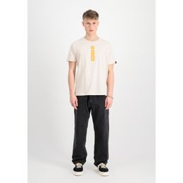 Herren T-Shirt "Alpha Puff Print T-Shirt", wei&szlig;, Gr. S, Alpha Industries, Obermaterial: 100% Baumwolle, Shirts