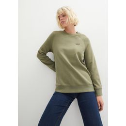 bonprix Damen Sweatshirt, schwarz, Gr. 36, meliert, Sweatware, Obermaterial: 60% Baumwolle, 40% Polyester, Sweatshirts, bequeme Passform,