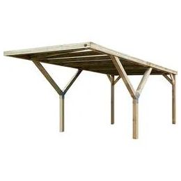 Einzelcarport Weka, braun, B/H/T: 241cm x, Carports, mit Stahldach
