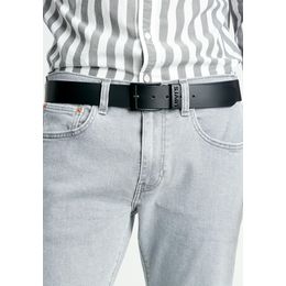 Levi's LEVI'S Damen Lederg&uuml;rtel "ASHLAND METAL G&Uuml;RTEL", schwarz, Gr. 100, Leder, G&uuml;rtel