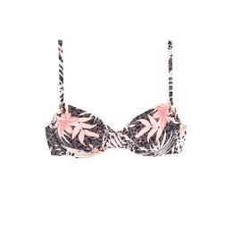 Buffalo Damen B&uuml;gel-Bikini-Top "Branda", bunt, Gr. 38, bedruckt, Recycling-Polyamid, Bikini-Oberteile, im floralen Design