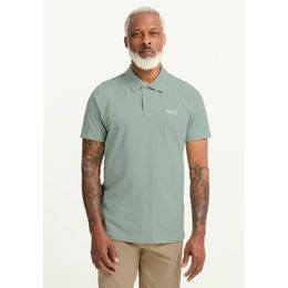 Jack Wolfskin Herren Poloshirt "ESSENTIAL POLO M"gr&uuml;nzinnia, Gr. XS, Obermaterial: 100% BAUMWOLLE. Futter: 100% BAUMWOLLE, Shirts