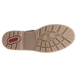 Rieker Damen Winterstiefelette, Gr. 40, grau, Lederimitat, Textil, Schuhe, Schn&uuml;rboots, Stiefelette, Blockabsatz, mit Innen-Rei&szlig;verschluss