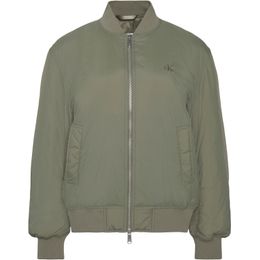 Herren Bomberjackedusty olive, Gr. XXL, Calvin Klein Jeans, unifarben, Web, Obermaterial: 100% Polyamid, Jacken, Regular fit mit Stehkragen